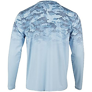 Salt Life Into The Abyss SLX Long Sleeve Classic Fit Shirt, Blue, X-Large