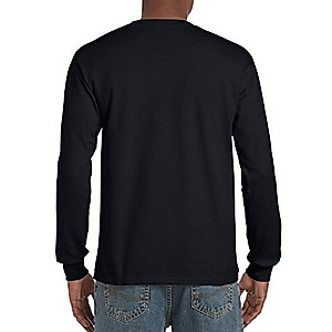 Gildan Men's Ultra Cotton Long Sleeve T-Shirt, Style G2400, Multipack, Black (2-Pack), Large