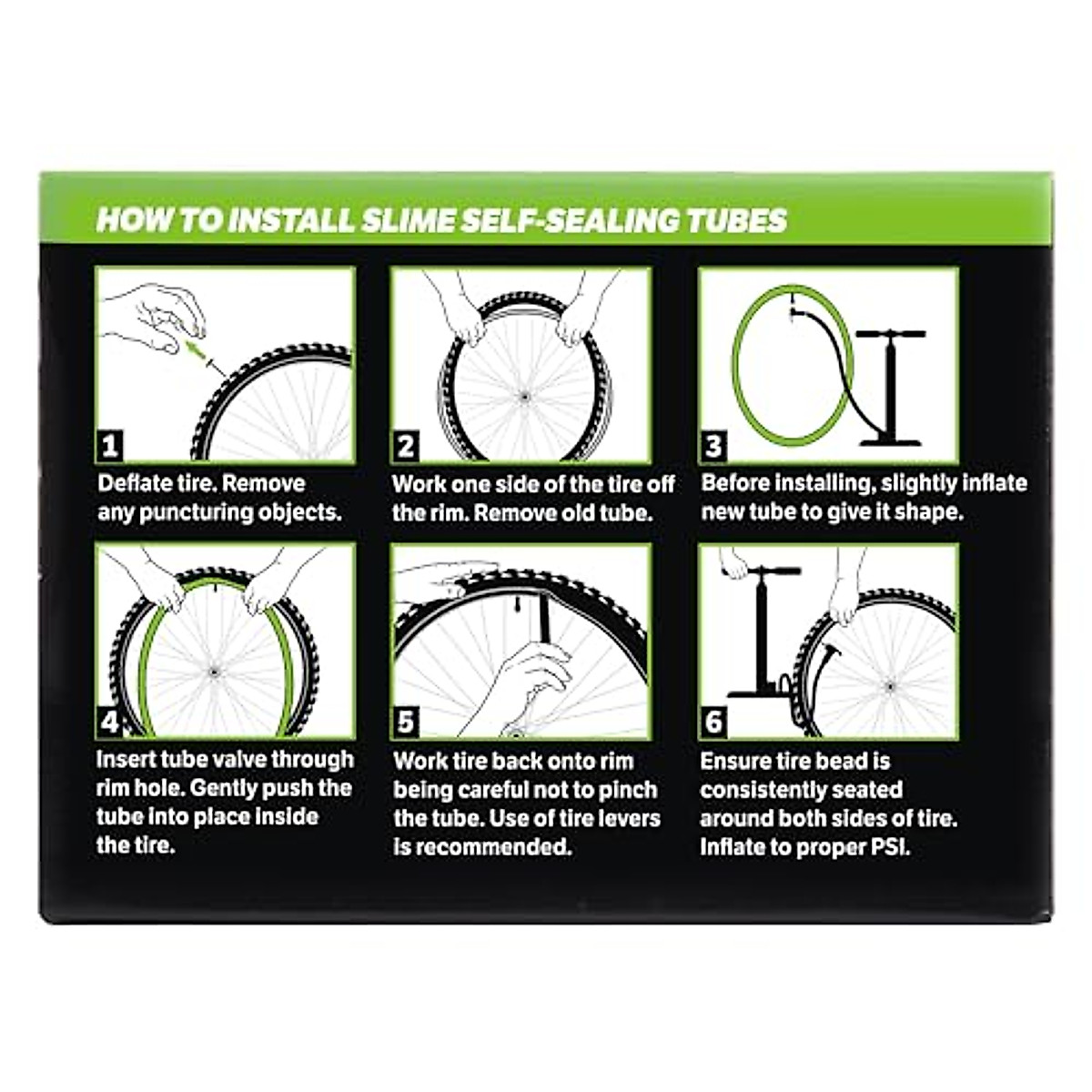 Slime 30074 Bike Inner Tubes with Slime Puncture Sealant, Extra Strong, Self Sealing, Prevent and Repair, Schrader Valve, 26"x1.75-2.125", Value 2-Pack