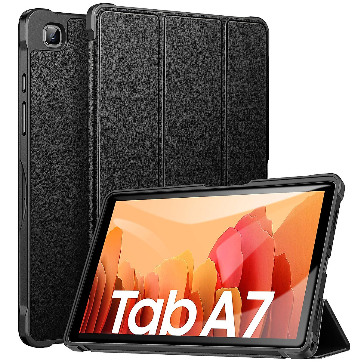 ZtotopCase Case for Samsung Galaxy Tab A7 10.4 Inch 2020 (SM-T500/T505/T507), Ultra-Thin and Lightweight Smart PU case with Automatic Sleep/Wake Function, case for Samsung Galaxy Table A7, Black