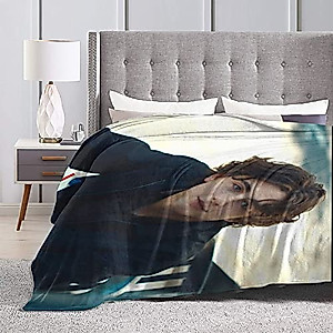 hununtk Timothee Chalamet Blanket Microfiber Fleece Flanel Throw Warm Plush Blanket for Bed Couch Sofa Home Decoration 40"x30" inch