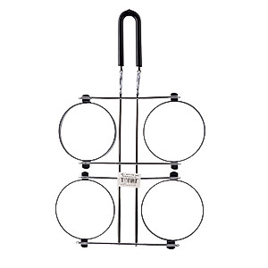 Tablecraft 1240 Chrome Plated Non-Stick Teflon 4-Egg Ring, 1