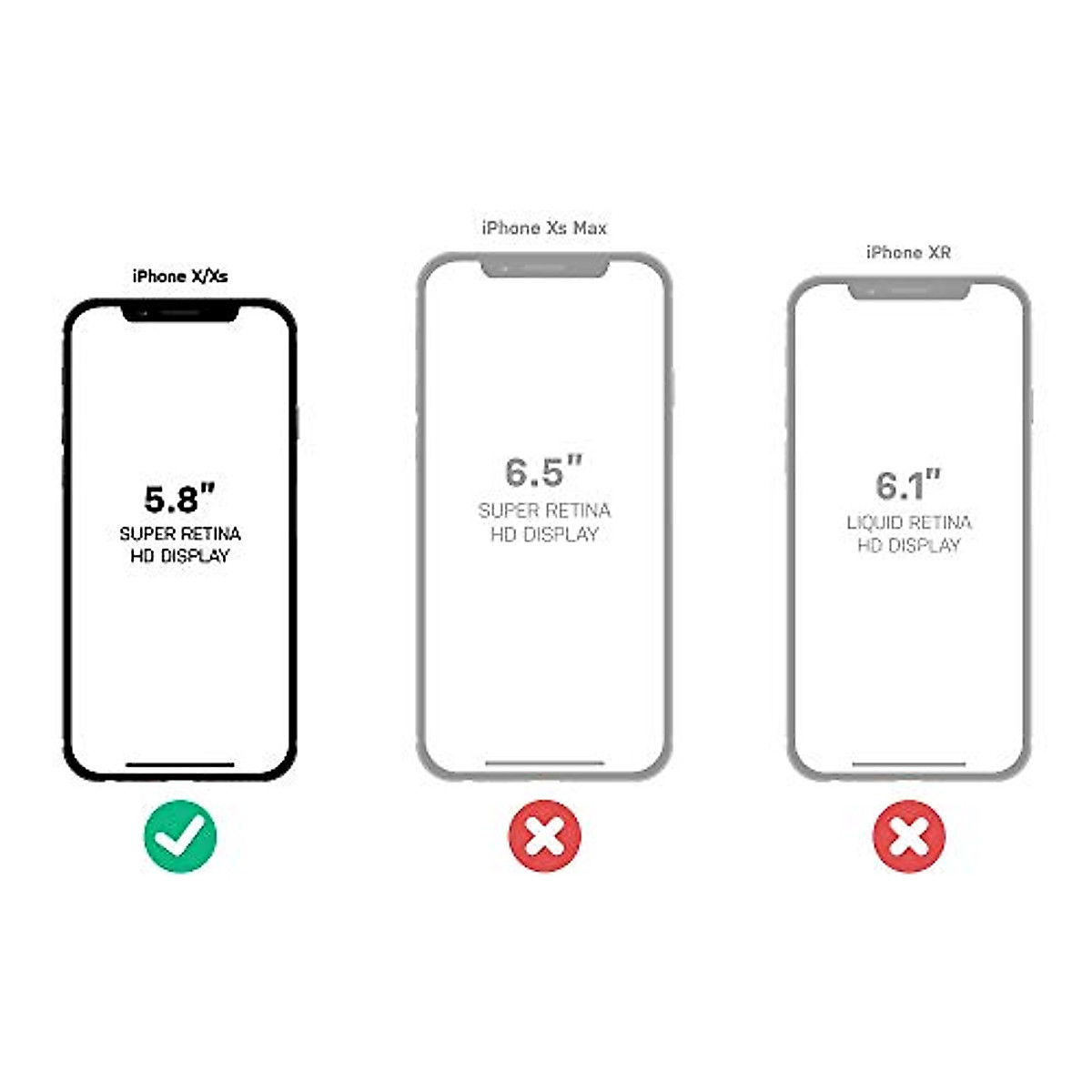 OtterBox iPhone Xs AND iPhone X Symmetry Series Case - BLACK, ultra-sleek, wireless charging compatible, raised edges protect camera & screen