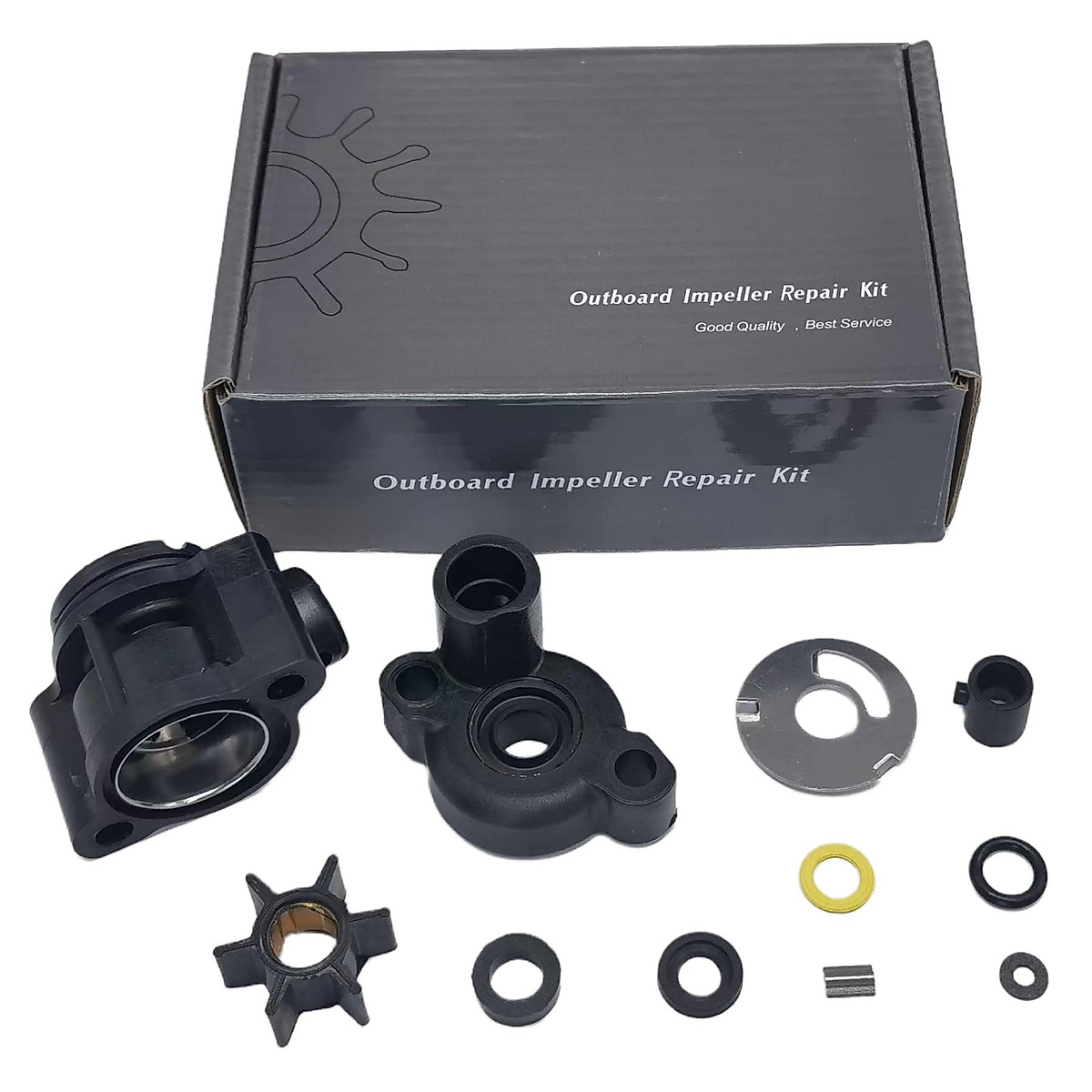 GHmarine 70941A3 Water Pump Impeller Kit for Mercury MerCruiser Force Outboards 2 Stroke 4-9.8 HP 46-70941A3 Sierra 18-3446