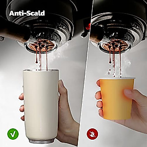 RealCoolRealCool Coffee Mug Tumbler Travel Mug 100% Leakproof Vacuum Insulated Tumbler with Lid- 12 oz, Anti-Scald Coffee Cup,Double Wall, Keeps Drinks Hot&Cold-White