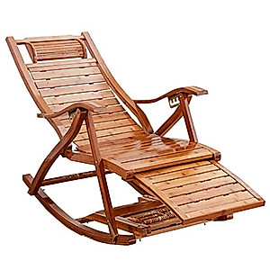 Lounge Chair, Lounge Chair Camping Chairs Garden Loungers Folding Chair Bamboo Rocking Chair Patio Garden Chair Outdoor Leisure Sun Lounger Folding Beach Chair Recliner