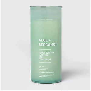 Generic Tinted Glass Aloe + Bergamot Jar Candle Light Green - Threshold™ 10.5 OZ