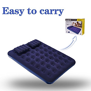 Honeydrill Queen Size Air Mattress for Camping,Inflatable Bed with Pump and Pillows for Room