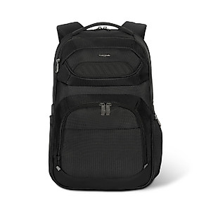 Targus Legend IQ Backpack Laptop bag for Business Professional and College Student with Durable Material, Pockets Throughout, Headphone Cord Pocket, TrolleyStrap, Fits 16-Inch Laptop, Black (TSB705US)