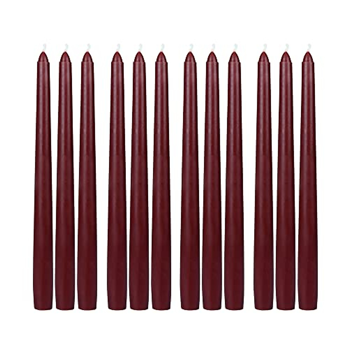 10 Inch Burgundy Taper Candles