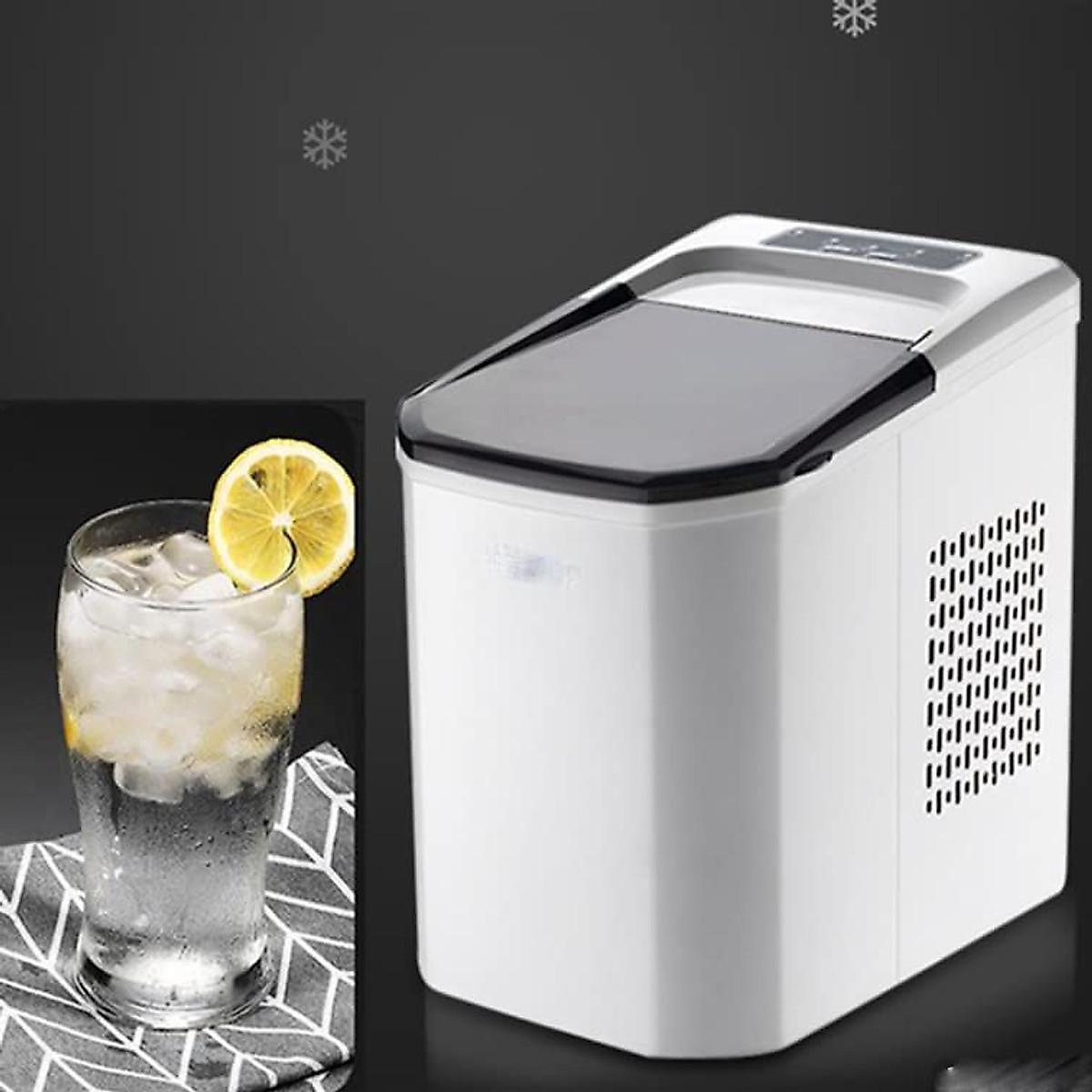 BybAgs ICES Ice Makinghine Home Mini Dormitory Automatic Round Ice Makinghine Commercial Milk Tea Shop Ice Makinghine/a/Size