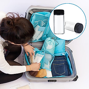 Nicunom 60 Pack Clear Glass Sample Vials with Screw Cap, 20 ml Liquid Sampling Glass Bottles Screwcap Travel Glass Vials