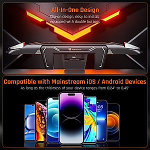 Mobile Phone Controller for Android & iPhone, Game Controller Compatible with PUBG Mobile/Knives Out/Call of Duty Mobile, Phone Triggers for Gaming with Sensitive Shoot and Aim