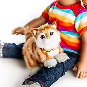 THE QUEEN'S TREASURES 18 Inch Doll Pets, Tabby Kitty Cat is The Perfect Furry Companion, Doll Toy Compatible with American Girl Dolls