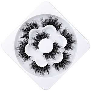 Mink Eyelashes Fluffy Dramatic False Eyelashes Thick Long Mink Lashes Wispy Strip Curly Fake Eyelashes by Calphdiar