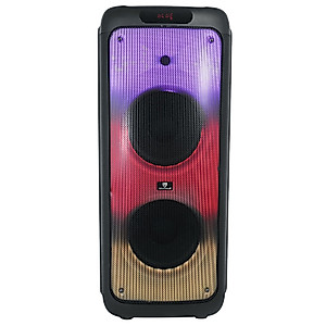 Rockville BASS Party 10 Dual 10 inch Portable Battery LED Party Bluetooth Speaker