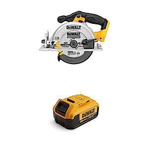 DEWALT DCS391B 20-Volt MAX Li-Ion Circular Saw, Tool Only with Premium XR Li-Ion Battery Pack