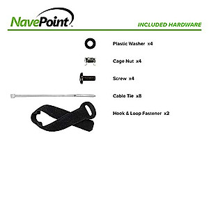 NavePoint 48-Port CAT6 Patch Panel,2U, Black