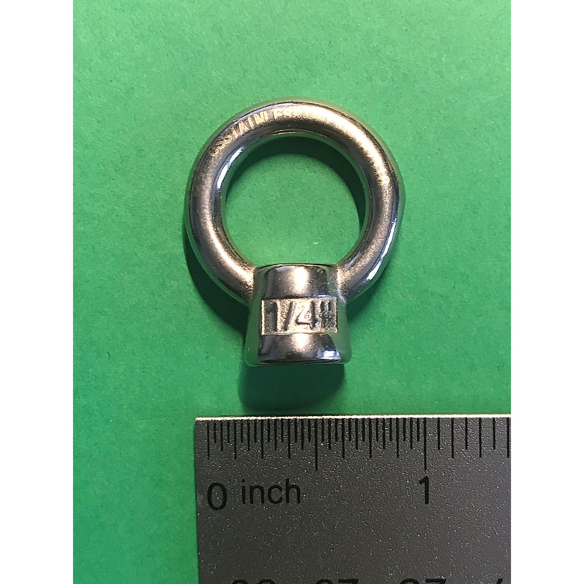 US Stainless 4 Pieces Stainless Steel 316 Lifting Eye Nut 1/4" UNC Marine Grade Pitch of 20