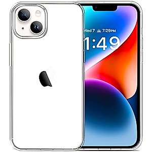JJGoo Compatible with iPhone 14 Case Clear, Soft Shockproof Protective Slim Thin Phone Bumper Cover Transparent Phone Case