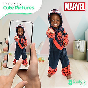 Cuddle Club Miles Morales Fleece Kids Bunting Bodysuit - Miles Morales Kids Clothes for Girl & Boy - Miles Kids Onesie - Fleece Jumpsuit for Kids - Miles Kids Fleece Bunting 5T