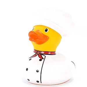 Chef Rubber Duck Bath Toy by Bud Ducks | Elegant Gift Packaging - "Bon appatite| Child Safe | Collectable