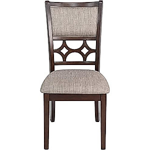 New Classic Furniture Mitchell 5-Piece Dining Set with 1 Table and 4 Chairs, Brown Cherry