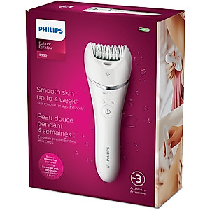 Philips Beauty Epilator Series 8000 for Women, with 3 Accessories, BRE700/04