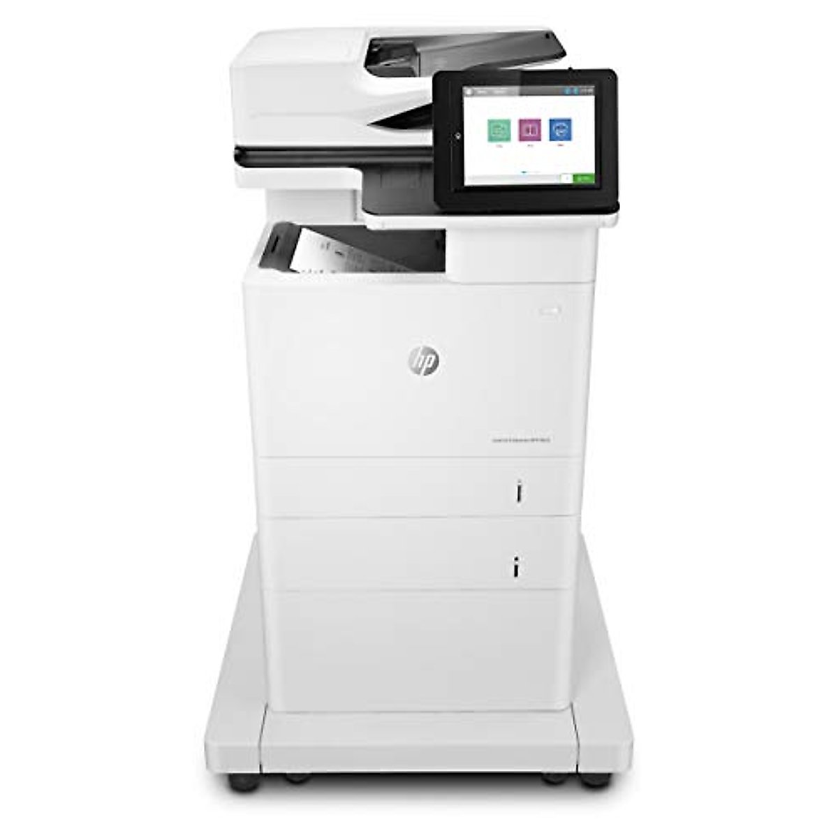 HP LaserJet Enterprise MFP M635fht Monochrome All-in-One Printer with built-in Ethernet, 2-sided printing, extra paper tray & wheeled stand (7PS98A)