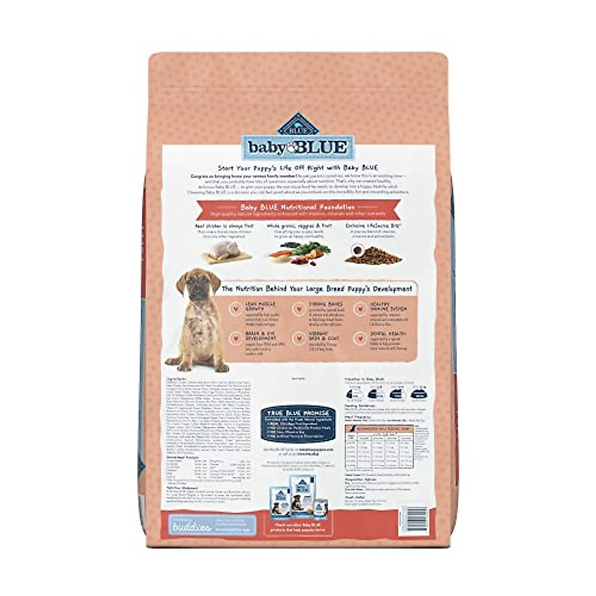 Blue Buffalo Baby BLUE Healthy Growth Formula Natural Large Breed Puppy Dry Dog Food, Chicken and Brown Rice Recipe 24-lb