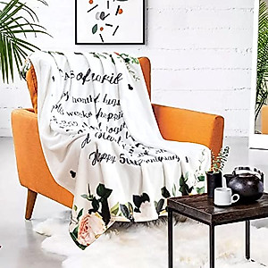 50th Anniversary Blanket Gifts, 50th Anniversary Wedding Gifts for Her Him, Golden 50 Years of Marriage Gifts for Dad, Mom, Grandpa, Grandma, Grandparents, Couple Soft Throw Blanket 60"x 50"