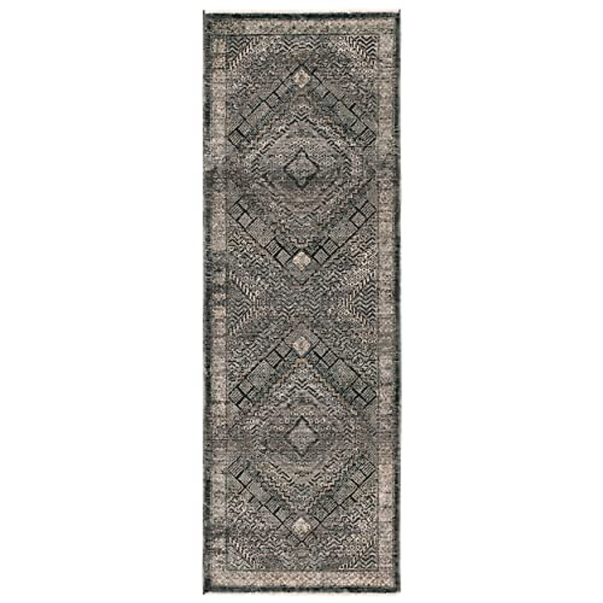 Mohawk Home Branley Transitional Geometric Ornamental Gray 1' 11" x 10' Area Rug Perfect for Living Room, Dining Room, Office