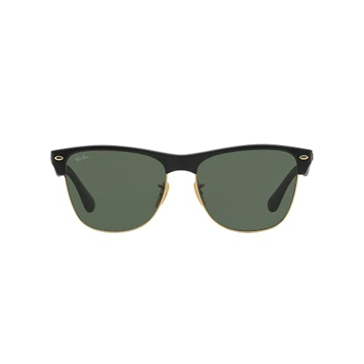 Ray-Ban RB4175 Clubmaster Oversized Sunglasses + Vision Group Accessories Bundle for unisex-adult (Demi Gloss Black On Arista/Crystal Green (877)