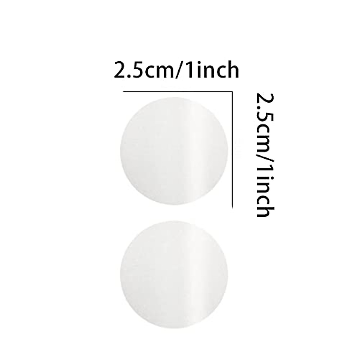 2Rolls/1000Pcs Clear Retail Package Envelope Seals 1 Inch Round Circle Wafer Seal Sticker Labels for Envelopes Box and Gift Packaging