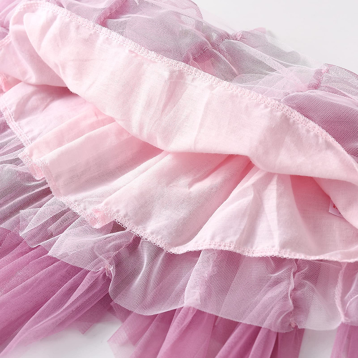 DXTON Kids Baby Girls Tutu Toddler Rainbow Flower Tulle Skirt SK215 3T