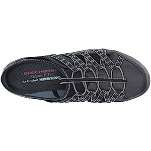 Skechers Women's Reggae Fest-Marlin-Fisherman Open Back Mule Relaxed Fit & A/C Memory Foam Water Shoe, Navy, 9 M US