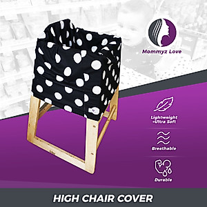 Nursing Breastfeeding Cover/Scarf + Baby Car Seat Cover/Canopy + Shopping Cart/Stroller Cover + High Chair Cover for Infant Girls and Boys. Best 4 in 1 Multi Use Stretchy Covers (Dots)
