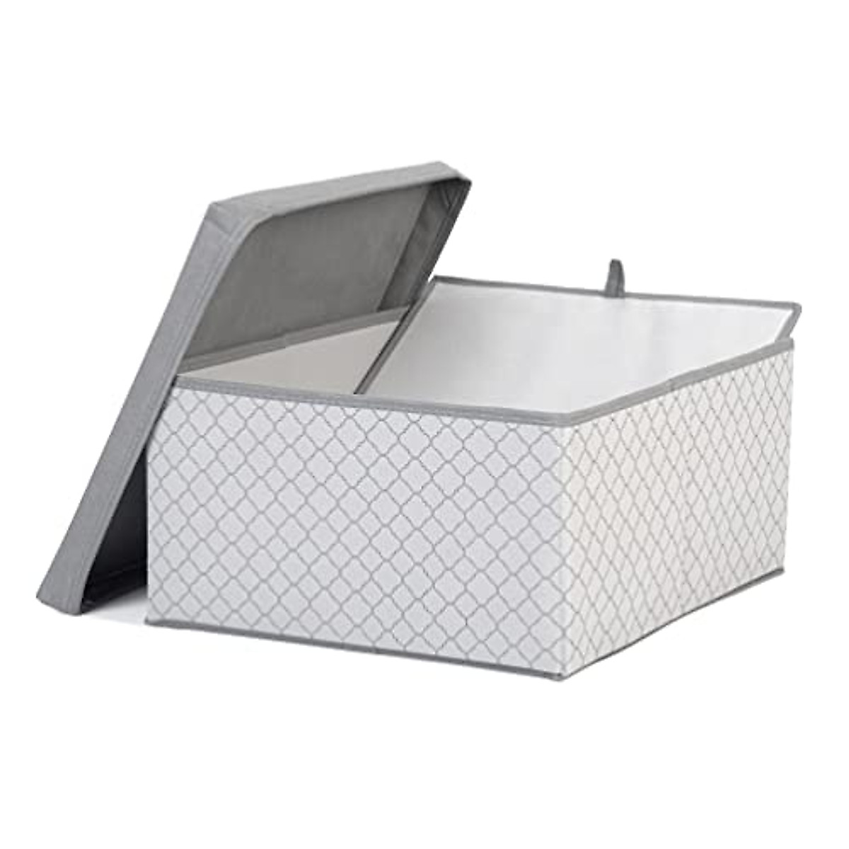 ShanSon Fabric Storage Bins 1 Pack One Click Installation Storage Cubes with Lids Foldable Storage Baskets with Cover for Home Bedroom Kids Room Closet Office Nursery and Toys Organization Grey