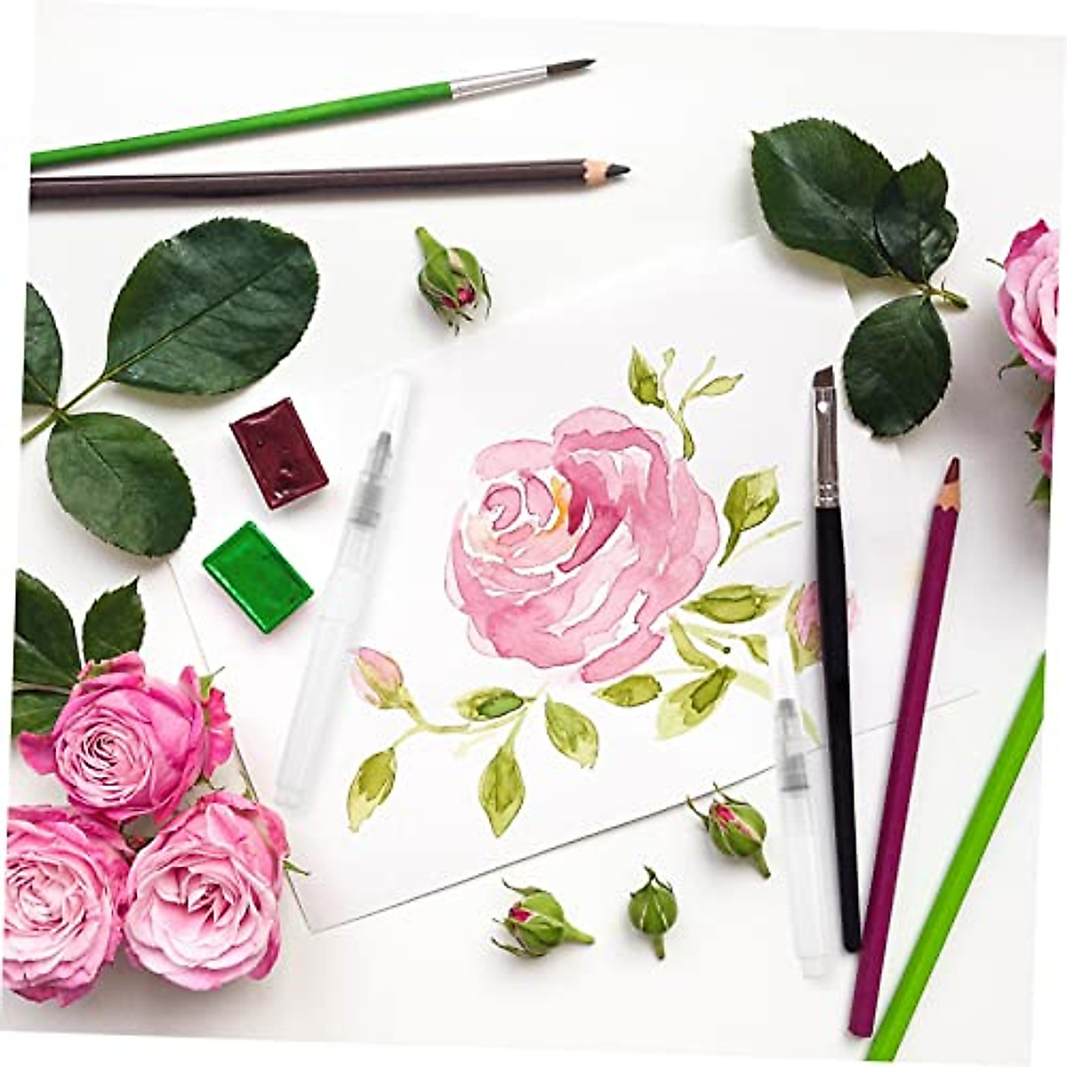 EXCEART 10pcs Bulk Pencils Travel Set Paint Brushes Set Watercolor Paint Brushes Water Coloring Brush Pens Watercolor Brushes Water Soluble Drawing Tool Set of Brushes Painting Pen