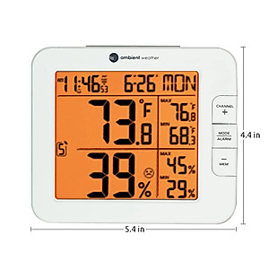 Ambient Weather WS-8482-3107 7-Channel WiFi Remote Monitoring Weather Station with Indoor/Outdoor Temperature & Humidity, Floating Pool, Spa & Pond Thermometer