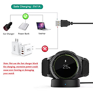 for Samsung Galaxy Watch harger, Fast Charging Magnetic Dock Stand Compatible with Samsung Gear S3 S4 S2