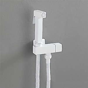 MINJING Bidet Faucet, White Handheld Toilet Spray, Sprayer Bathroom Attachment, Cloth Diaper Bidet Toilet Sprayer,B