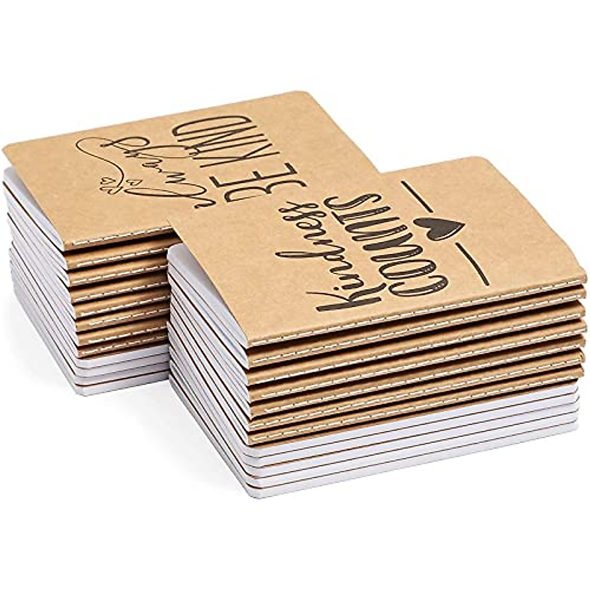 Kindness Counts Kraft Pocket Journals, Bulk Journals for Kids (4 x 5.75 in, 24 Pack)