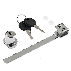 BTMB 4Pcs Drawer Display Case Showcase Sliding Glass Door Ratchet Lock with 8 Keys (Keyed Alike)