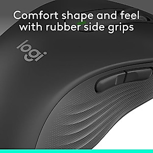 Logitech Signature M650 L Left Wireless Mouse - For Large Sized Left Hands, 2-Year Battery, Silent Clicks, Customizable Side Buttons, Bluetooth, for PC/Mac/Multi-Device/Chromebook - Graphite