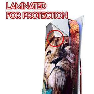 ITS A Skin Skins Compatible with Sony Playstation 5 Console Disc Edition - Protective Decal Overlay Stickers wrap Cover - Lion face