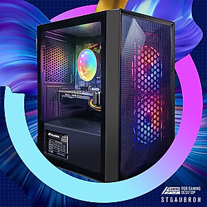 STGAubron Gaming Desktop PC,Intel Core I5 3.3Ghz up to 3.7Ghz,GeForce RTX 2060 6G GDDR6,16G RAM,512G SSD,WiFi,BT 5.0,RGB Fan x 3,RGB Keybaord & Mouse,RGB Mouse Pad,RGB Bluetooth Sound Bar,W10H64