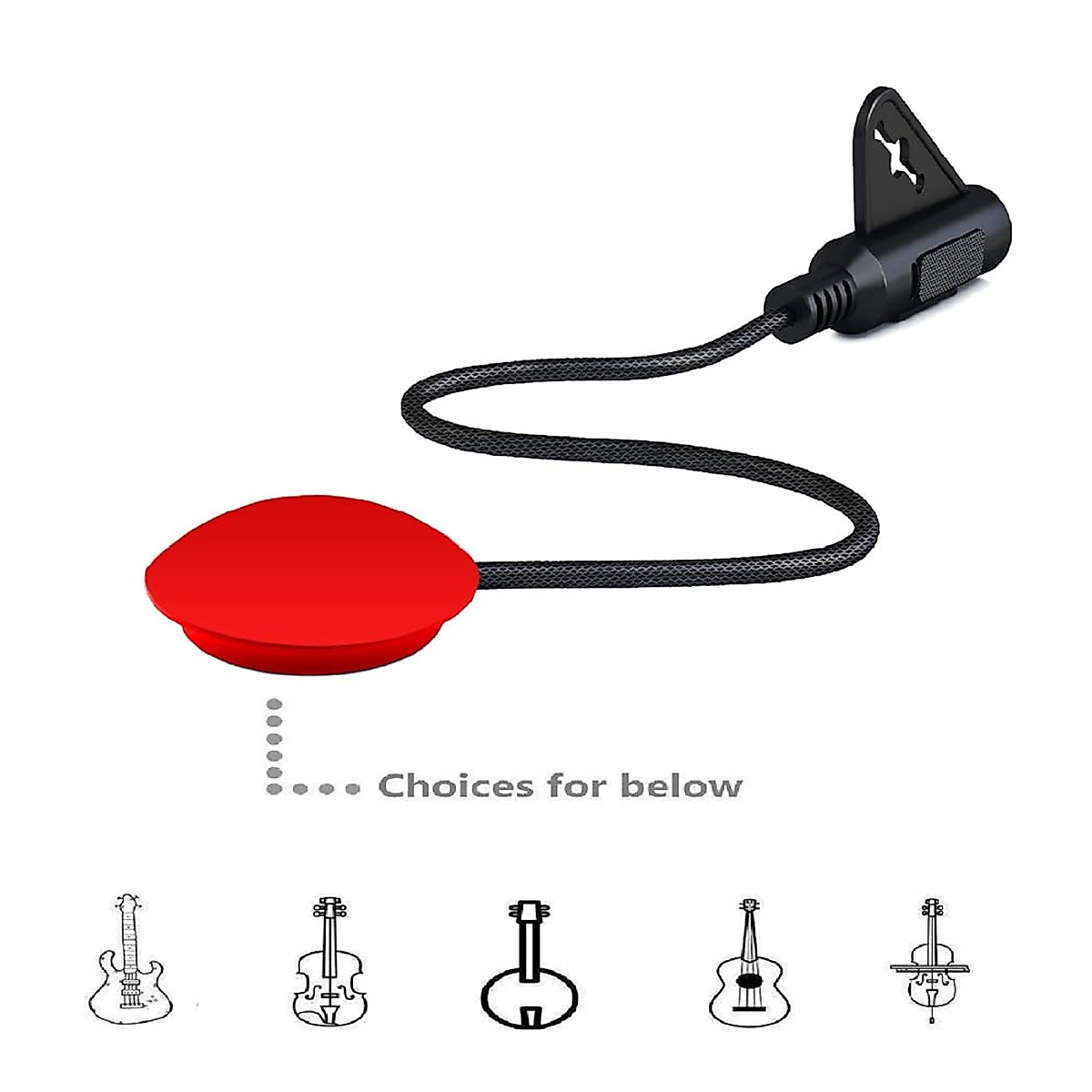 Imelod Contact Microphone Piezo Pickup Violin Microphone Pickup Cello Banjo Ukulele Mandolin Guitar Microphone Pickup