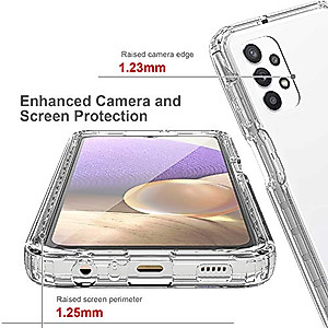 JXVM for Samsung Galaxy A32 5G Case with Built-in Screen Protector, Full Body Shockproof Phone Case Clear Protective Cover Case for Samsung Galaxy A32 5G