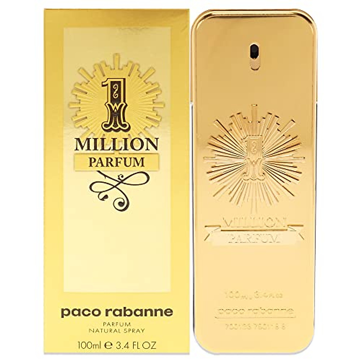 Paco Rabanne 1 Million Parfum Men Parfum Spray 3.4 oz